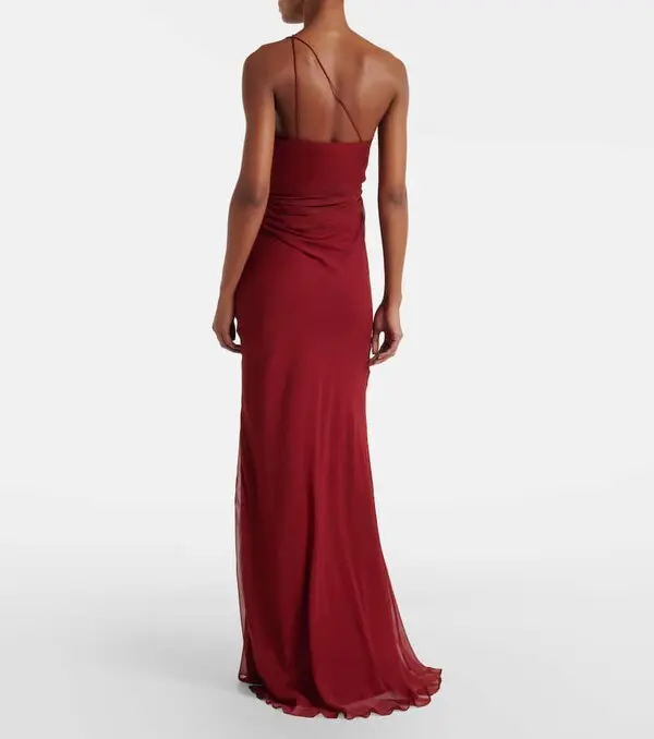 THE SEI Sheer Silk Chiffon Gown