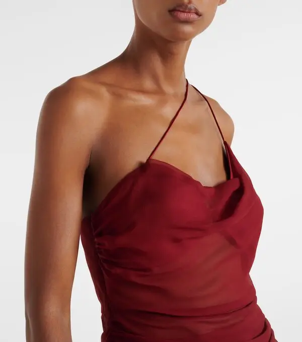 THE SEI Sheer Silk Chiffon Gown