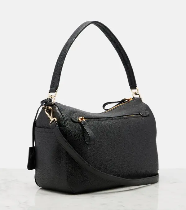 Prada Medium Leather Shoulder Bag - Black