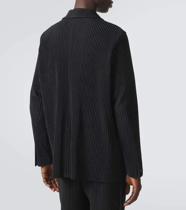 Issey Miyake Homme Plissé Basics Pleated Blazer - Black