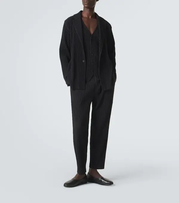 Issey Miyake Homme Plissé Basics Pleated Blazer - Black
