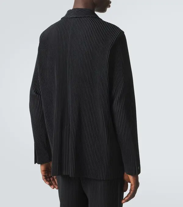 Issey Miyake Homme Plissé Basics Pleated Blazer - Black