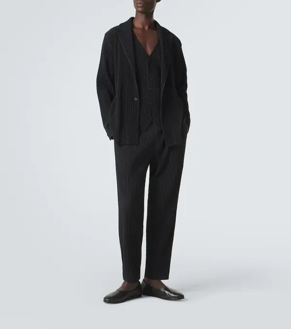 Issey Miyake Homme Plissé Pleated Vest - Black