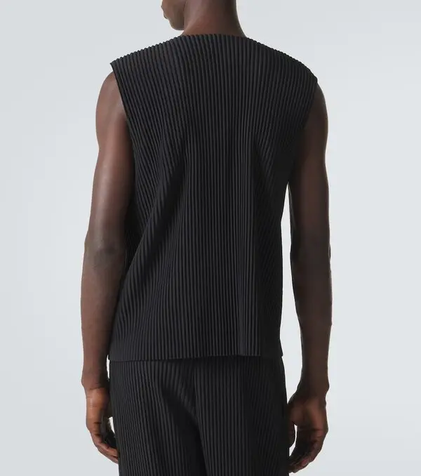 Issey Miyake Homme Plissé Pleated Vest - Black