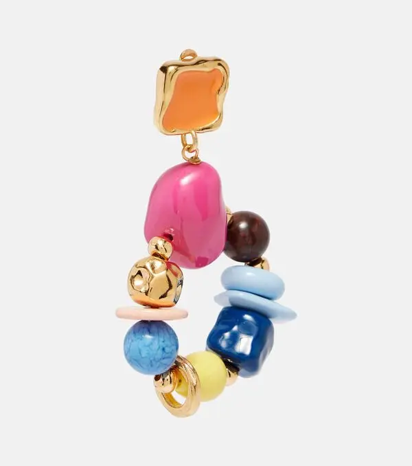 Oscar De La Renta Seaglass Beaded Clip-on Earrings