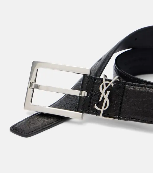 Saint Laurent Cassandre Leather Belt