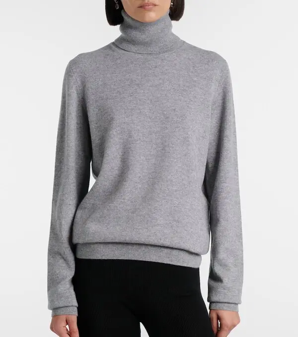 Saint Laurent Cashmere Turtleneck Sweater - Grey