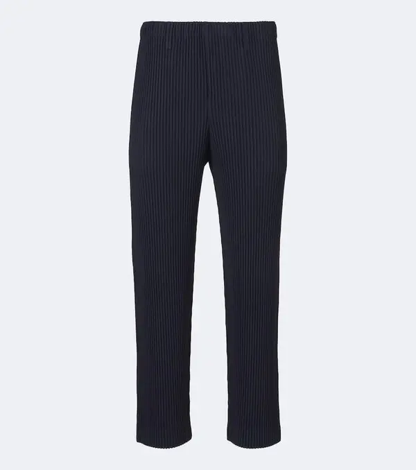 Issey Miyake Basics Pleated Straight Pants - Blue