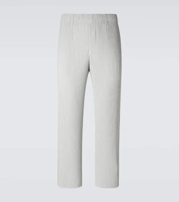 Issey Miyake Homme Plissé Pleated Straight Leg Trousers