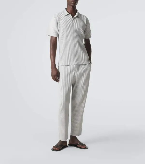 Issey Miyake Homme Plissé Pleated Straight Leg Trousers