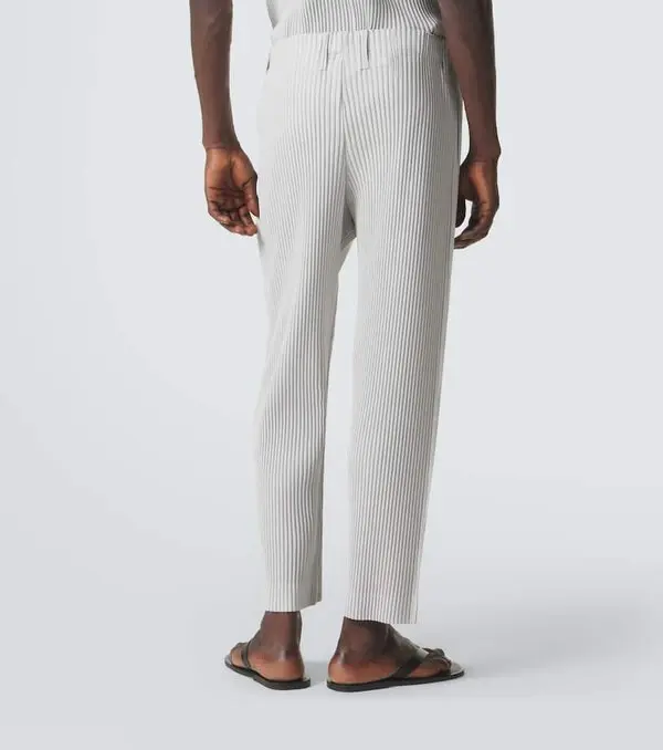 Issey Miyake Homme Plissé Pleated Straight Leg Trousers