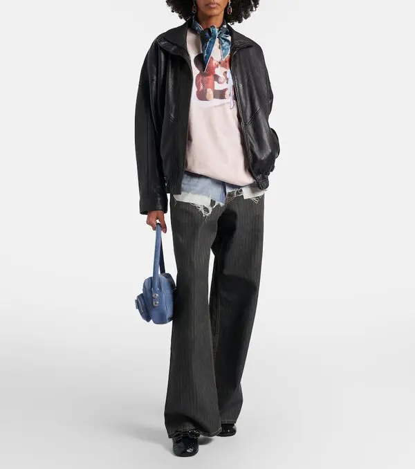 Acne Studios Camero Party Suede Shoulder Bag - Blue