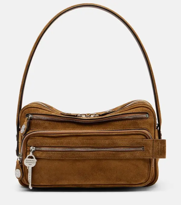 Acne Studios Camero Party Suede Shoulder Bag - Brown