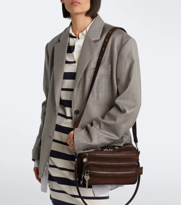 Acne Studios Suede Camera Bag - Brown
