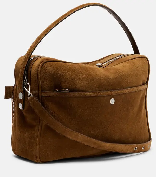 Acne Studios Camero Camera Suede Shoulder Bag - Brown
