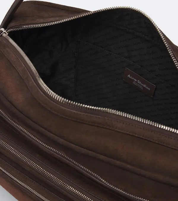 Acne Studios Camero Camera Suede Shoulder Bag - Brown