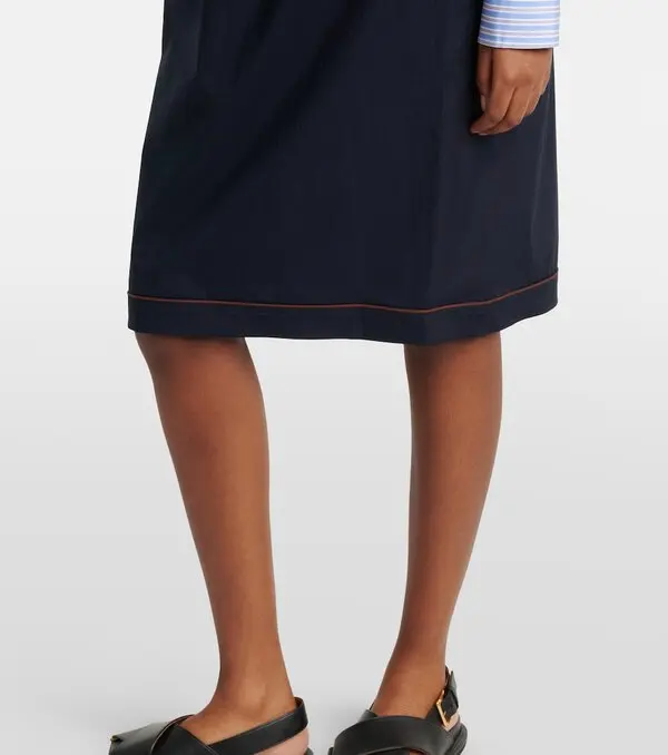 Plan C Cotton Midi Skirt