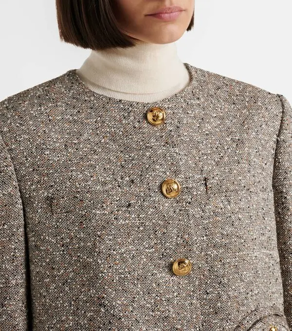 BLAZÉ MILANO Shamo Linen-blend Tweed Jacket