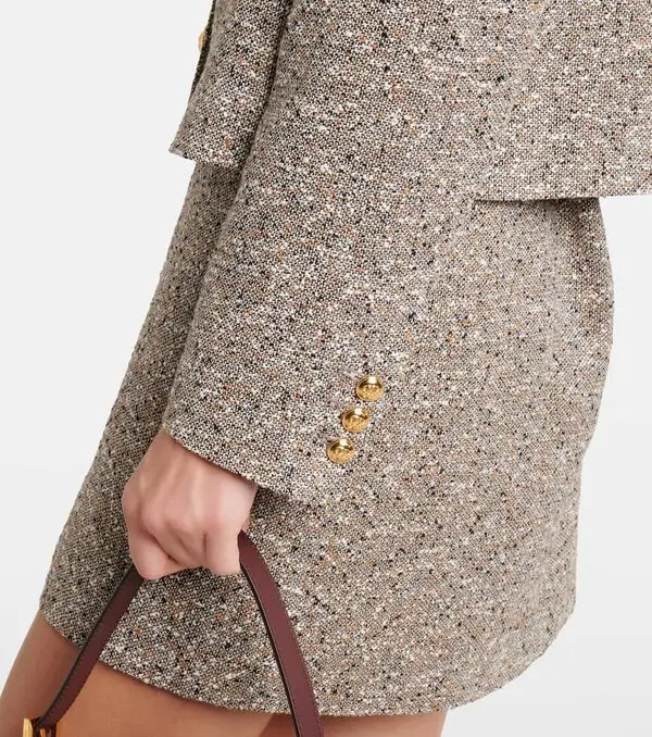BLAZÉ MILANO Shamo Linen-blend Tweed Jacket