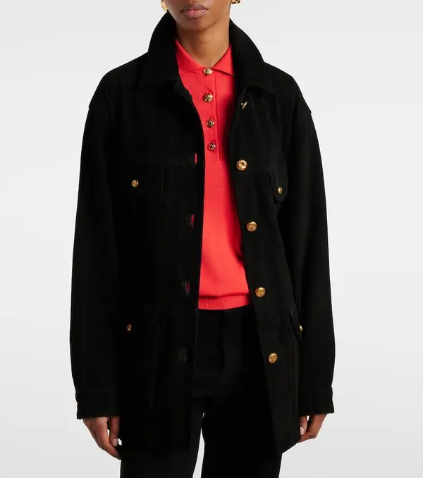 BLAZÉ MILANO Sahariana Suede Jacket - Black