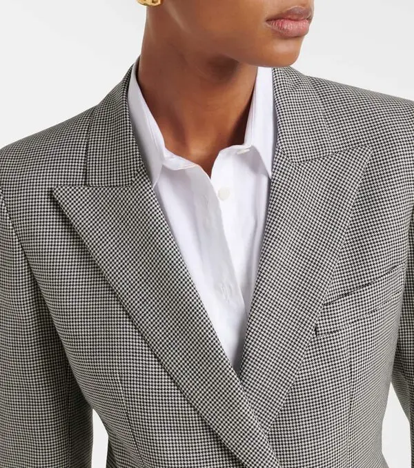 BLAZÉ MILANO Charmer Houndstooth Virgin Wool Blazer