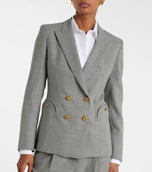 BLAZÉ MILANO Charmer Houndstooth Virgin Wool Blazer