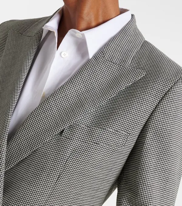 BLAZÉ MILANO Charmer Houndstooth Virgin Wool Blazer