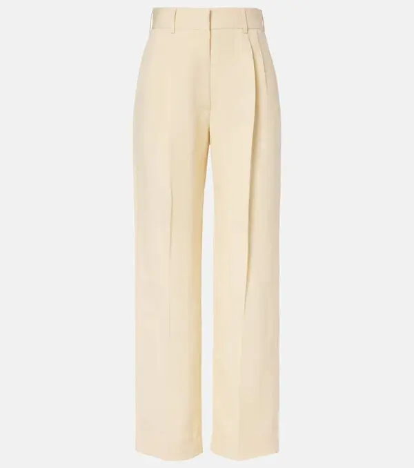 BLAZÉ MILANO Fox Linen And Silk Straight Pants