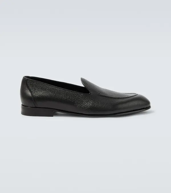 Brioni Appia Leather Loafers