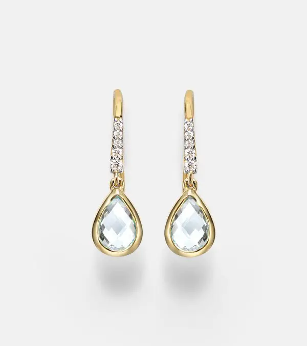 Mateo 14kt Yellow Amethyst And Diamond Earrings - Gold