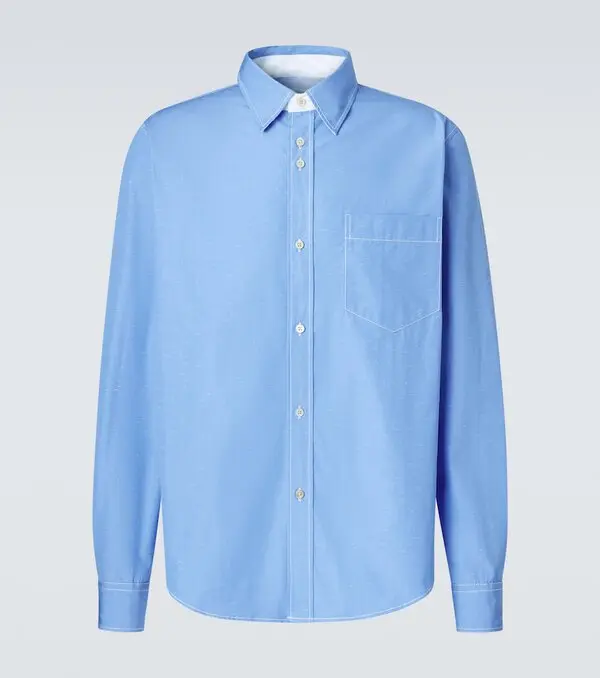 WALES BONNER Atlantic Cotton Shirt - Blue