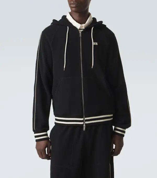 WALES BONNER Prince Cotton-blend Terry Hoodie