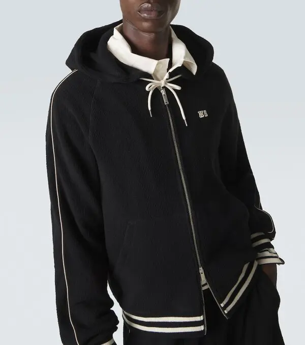 WALES BONNER Prince Cotton-blend Terry Hoodie