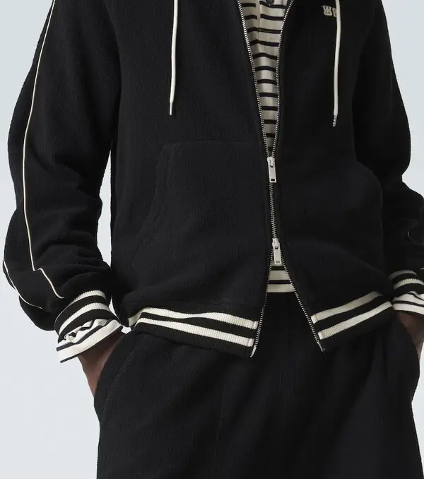 WALES BONNER Prince Cotton-blend Terry Hoodie