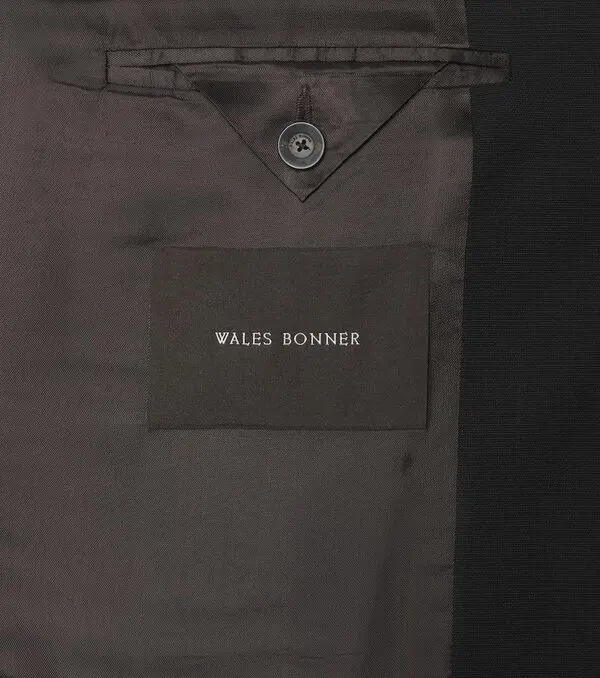 WALES BONNER Alto Satin-trimmed Virgin Wool Blazer