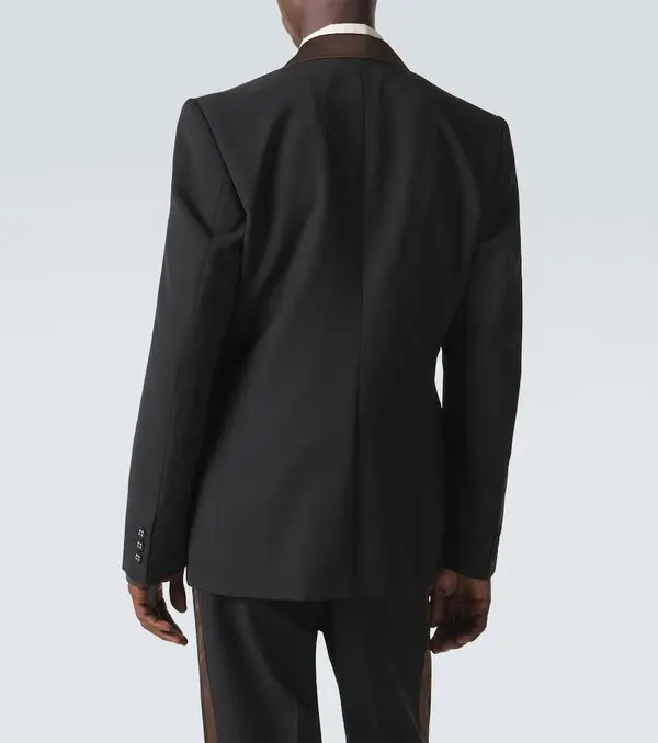 WALES BONNER Alto Satin-trimmed Virgin Wool Blazer