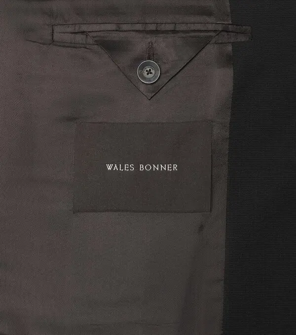 WALES BONNER Alto Satin-trimmed Virgin Wool Blazer