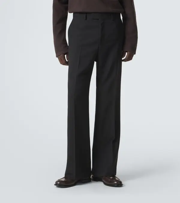 WALES BONNER Alto Virgin Wool Flared Pants