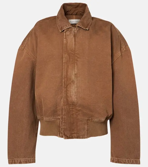 SLVRLAKE Harlem Cotton Canvas Bomber Jacket - Brown
