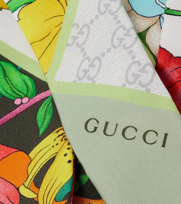 Gucci Printed Twill Silk Scarf