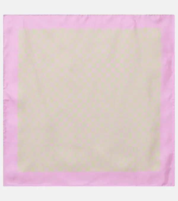 Gucci Gg Silk Twill Scarf - Pink