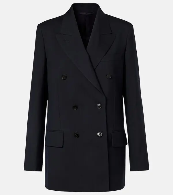 Gucci Wool Mélange Double-breasted Blazer - Blue