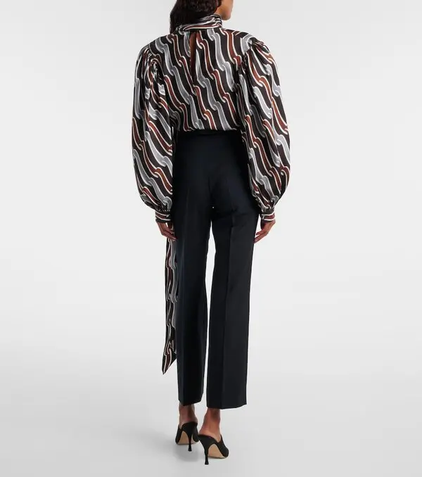 Gucci Logo Wool Straight Pants