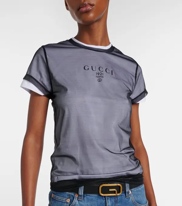Gucci Layered Cotton-blend Jersey T-shirt
