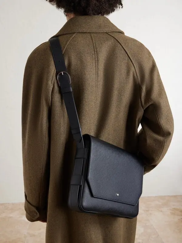 Montblanc Sartorial Cross-grain Leather Messenger Bag