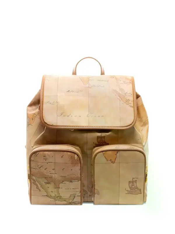 ALVIERO MARTINI 1° CLASSE Map-print Backpack