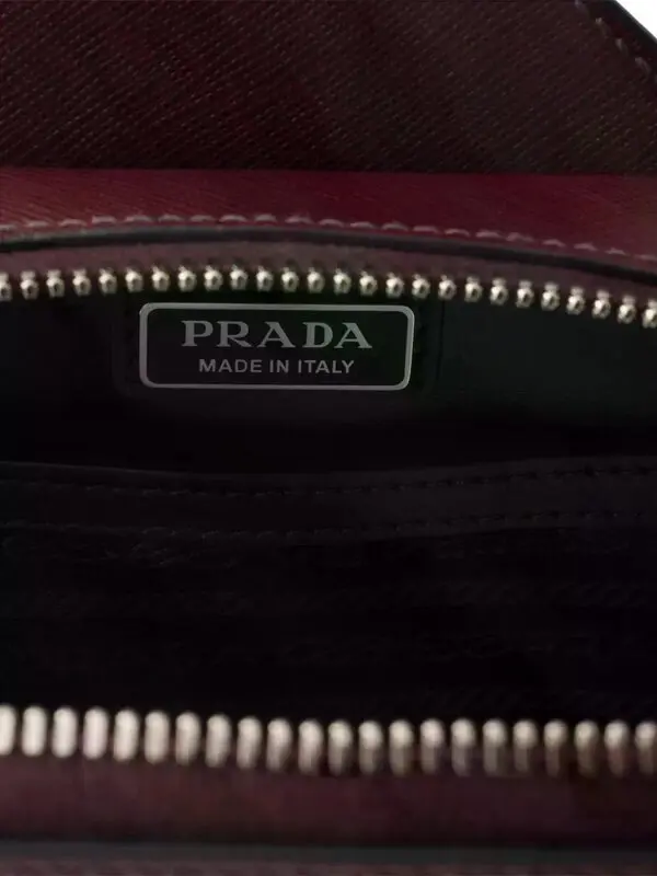 Prada Brique Leather Messenger Bag