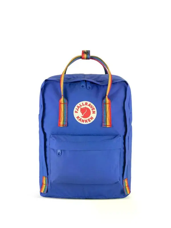 Fjallraven Backpack With Rainbow Striped Straps - Blue