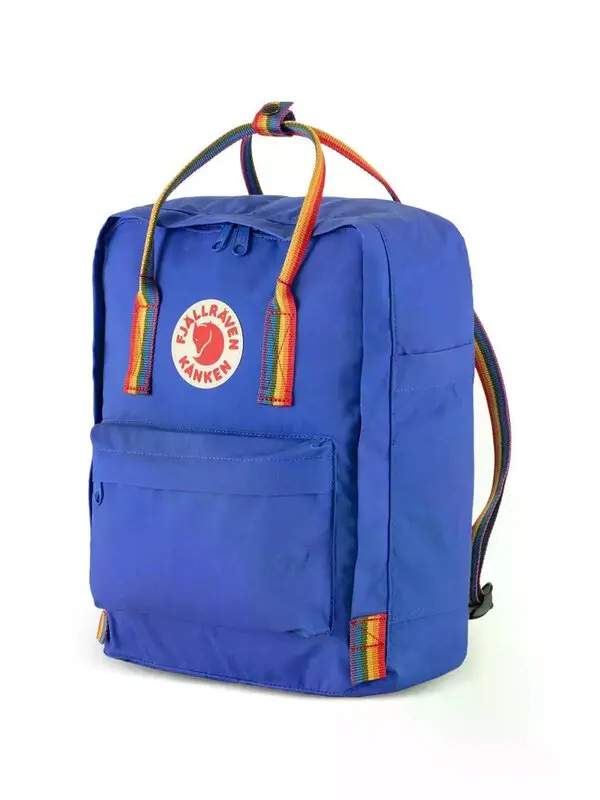Fjallraven Backpack With Rainbow Striped Straps - Blue