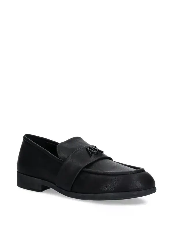 Armani Exchange Logo Strap Loafers